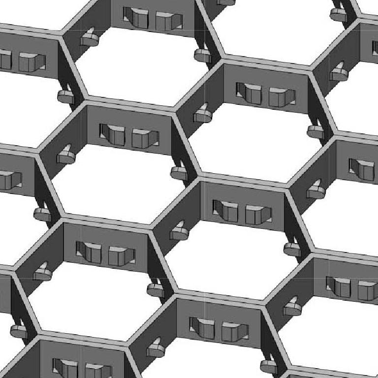 Hexmetal / Hexmesh for retention and reinforcement of refractories